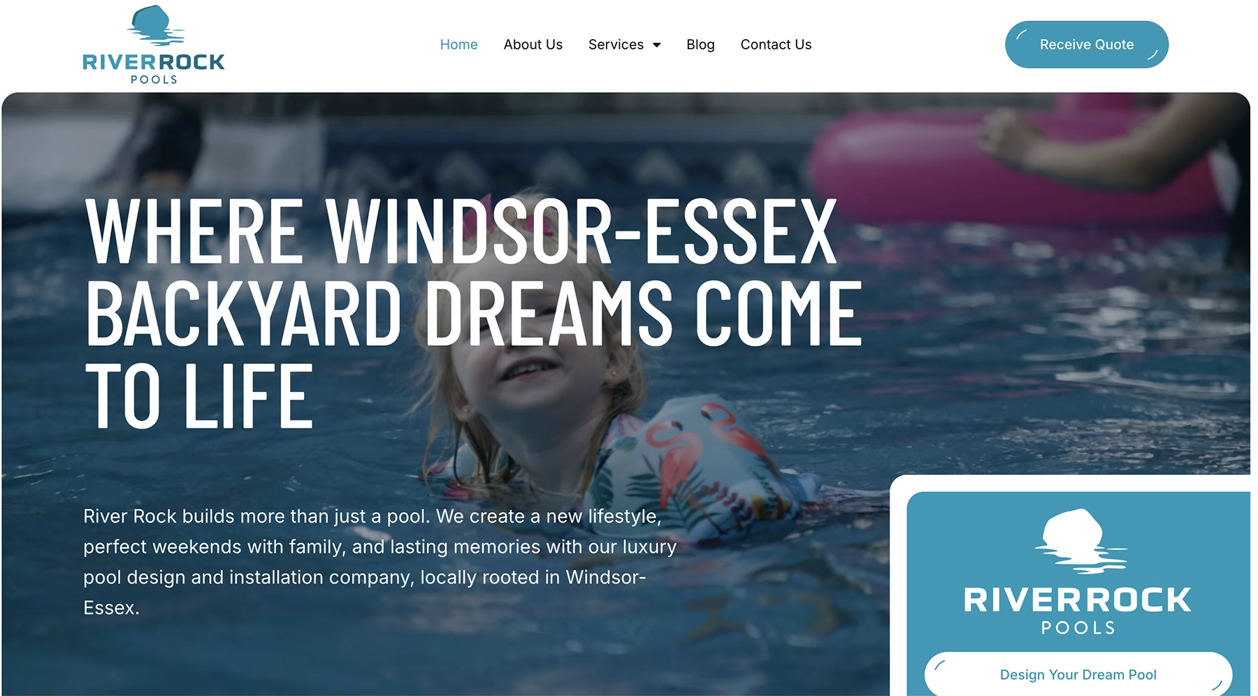 River Rock Pools | Top-Rated Windsor Pool Company | Design, Build, Enjoy